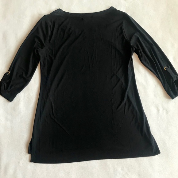 Belldini | Tops | Belldini Black Top With Gold Toned Rings | Poshmark